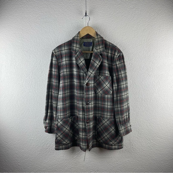Pendleton | Jackets & Coats | Vintage L 5s M Pendleton Plaid 49er Style ...
